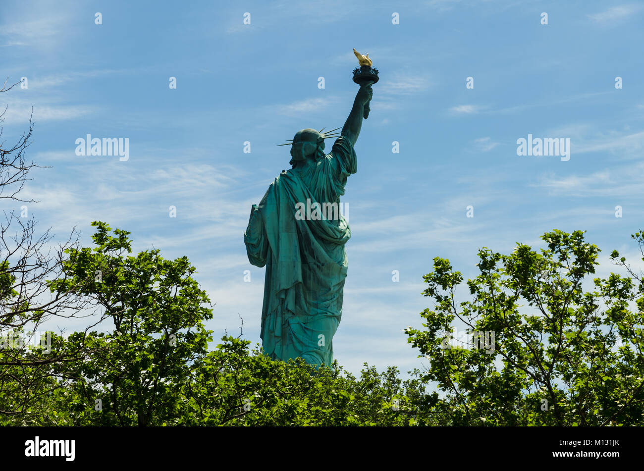 New York, USA: The back of the Statue of Liberty on Liberty Island, New ...