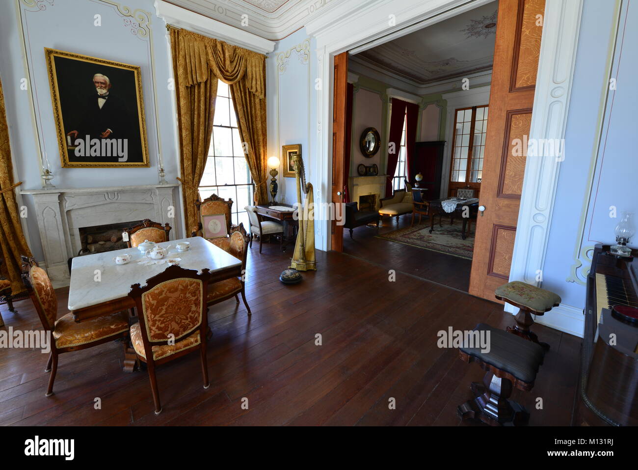The inside of the home of Jefferson Davis at Biloxi Stock Photo - Alamy