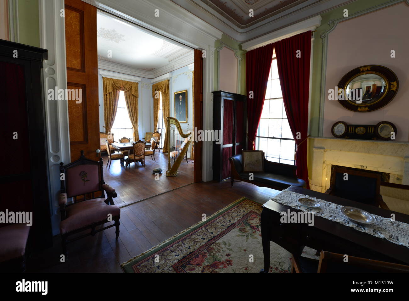 The inside of the home of Jefferson Davis at Biloxi Stock Photo - Alamy
