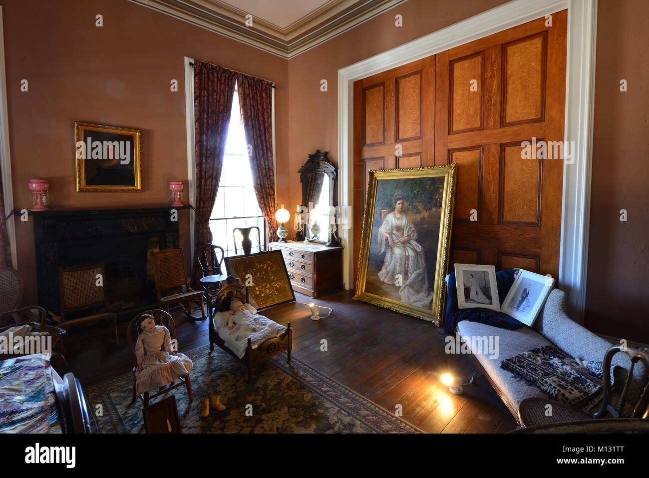The inside of the home of Jefferson Davis at Biloxi Stock Photo - Alamy