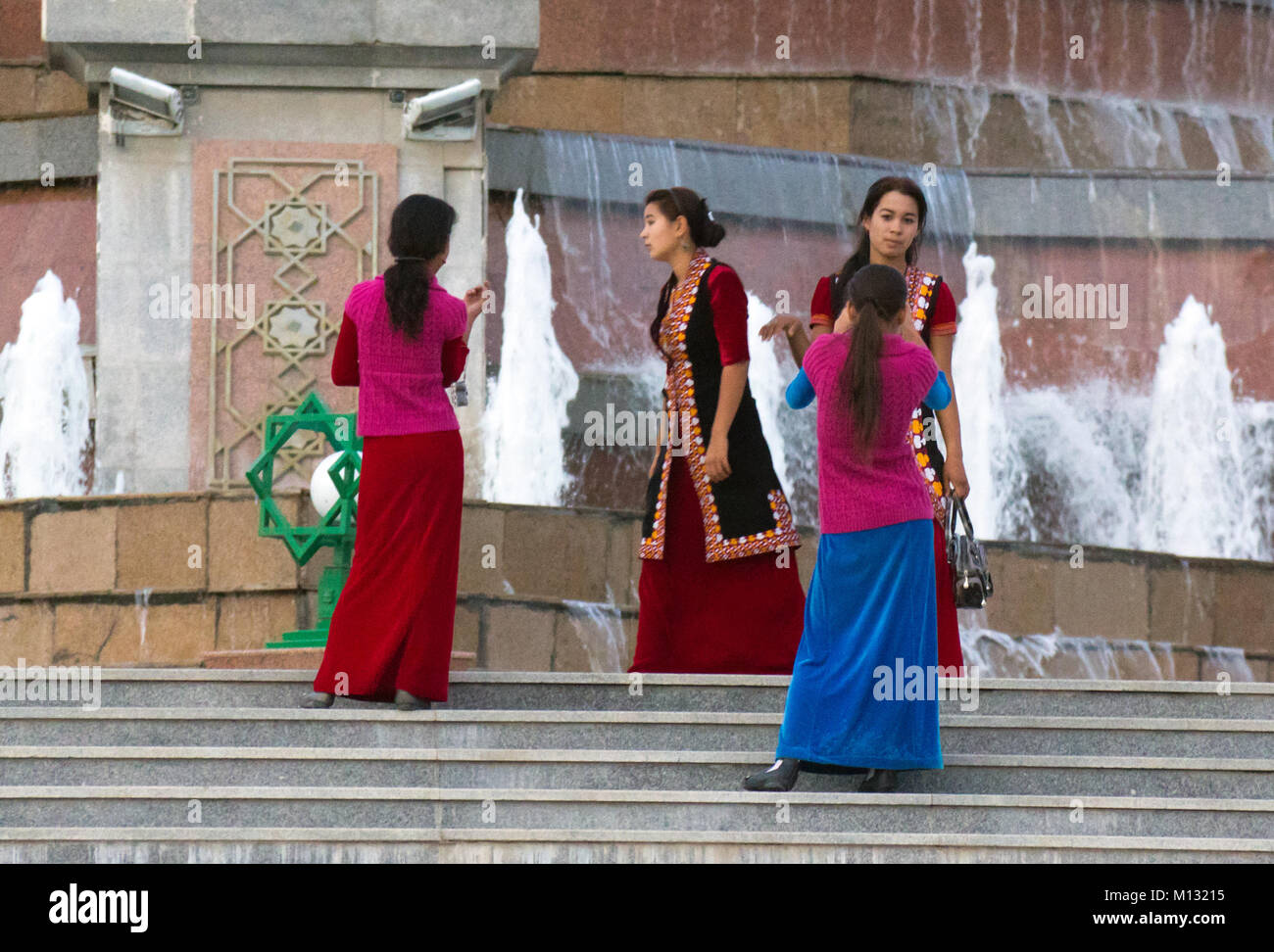 Daily life of turkmens people on the streets of the capital of ...