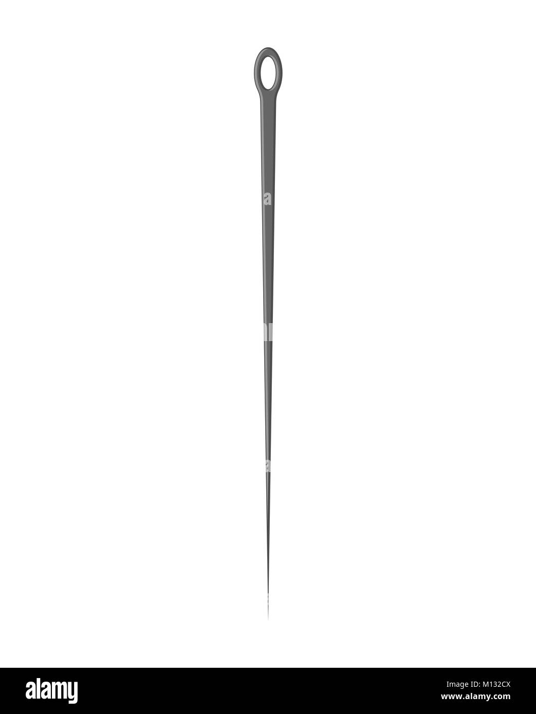 Sewing needle isolated on white background. Vector illustration Stock ...