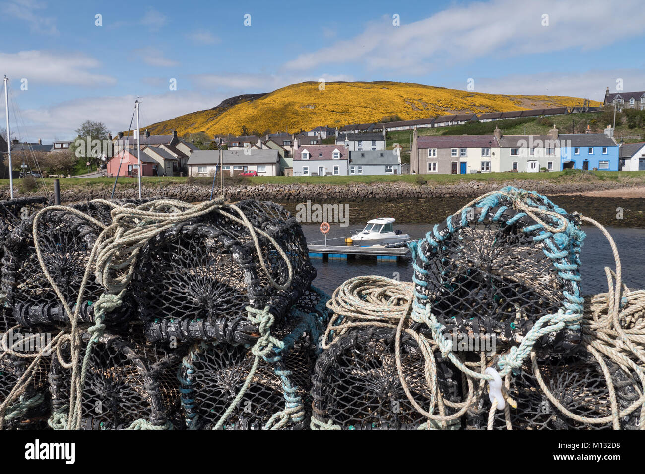 Helmsdale village and harbour, Highlands Scotland. UK Stock Photo - Alamy