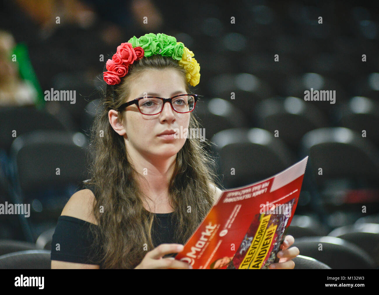 Lithuanian basketball fan Stock Photo - Alamy