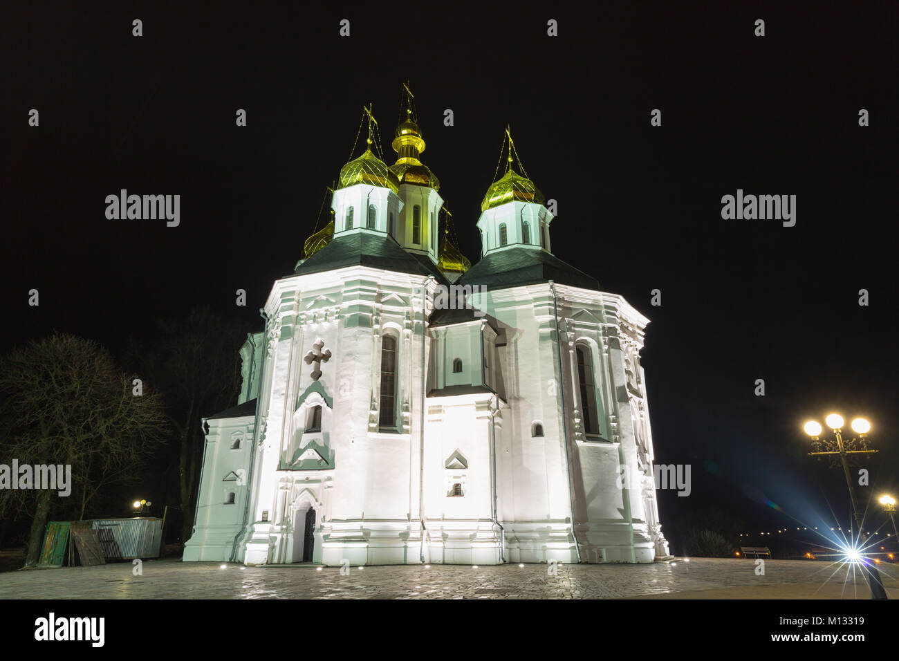 Night photo Catherine's church in Chernigov, Ukraine Stock Photo - Alamy
