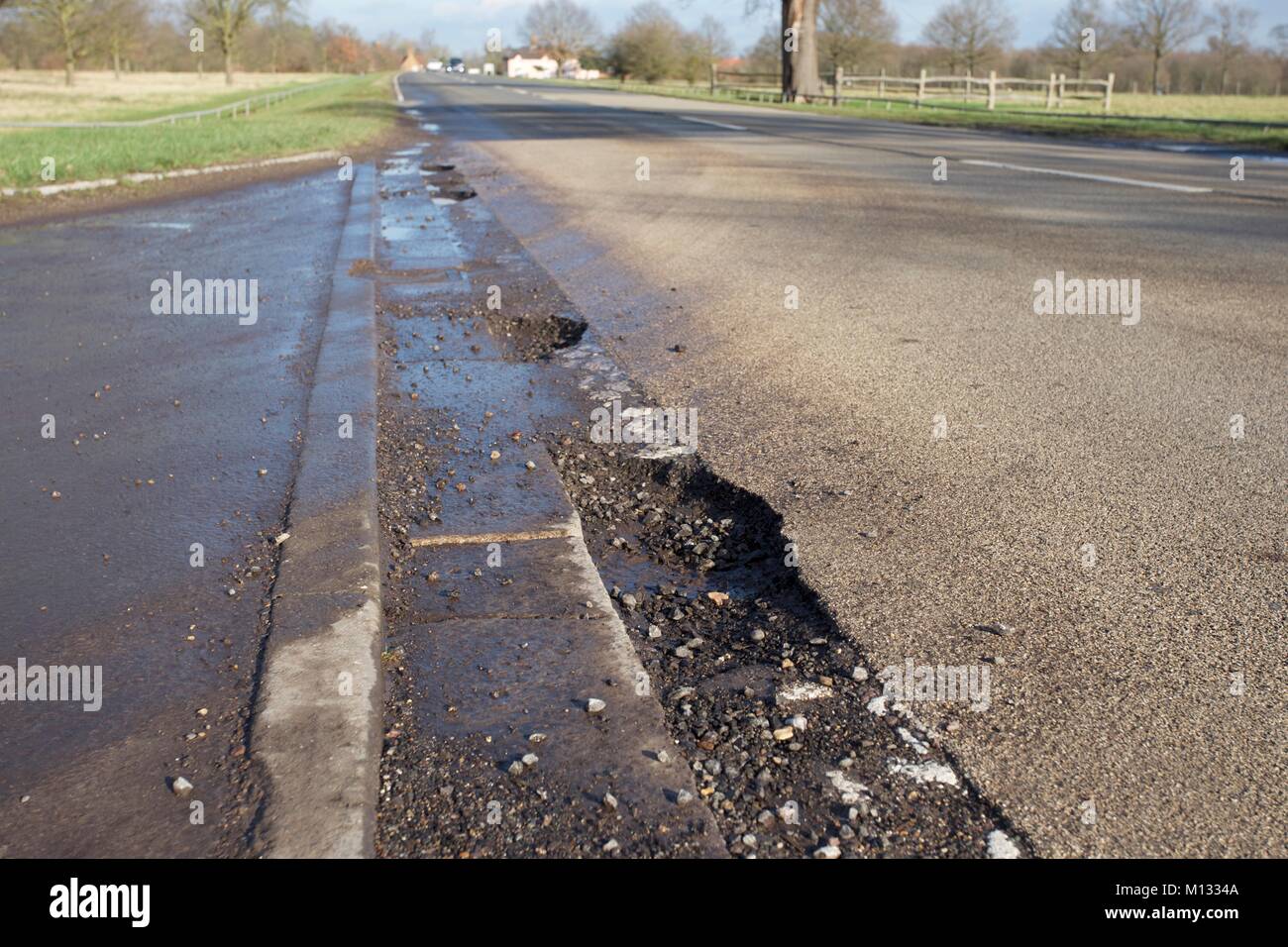 Multiple potholes in road hi-res stock photography and images - Alamy