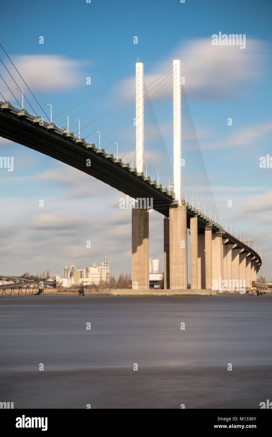 The Queen Elizabeth II bridge across the River Thames at Dartford Stock ...