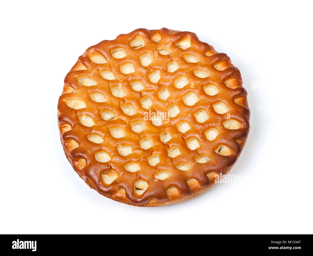 Sweet homemade pie isolated on white background Stock Photo - Alamy