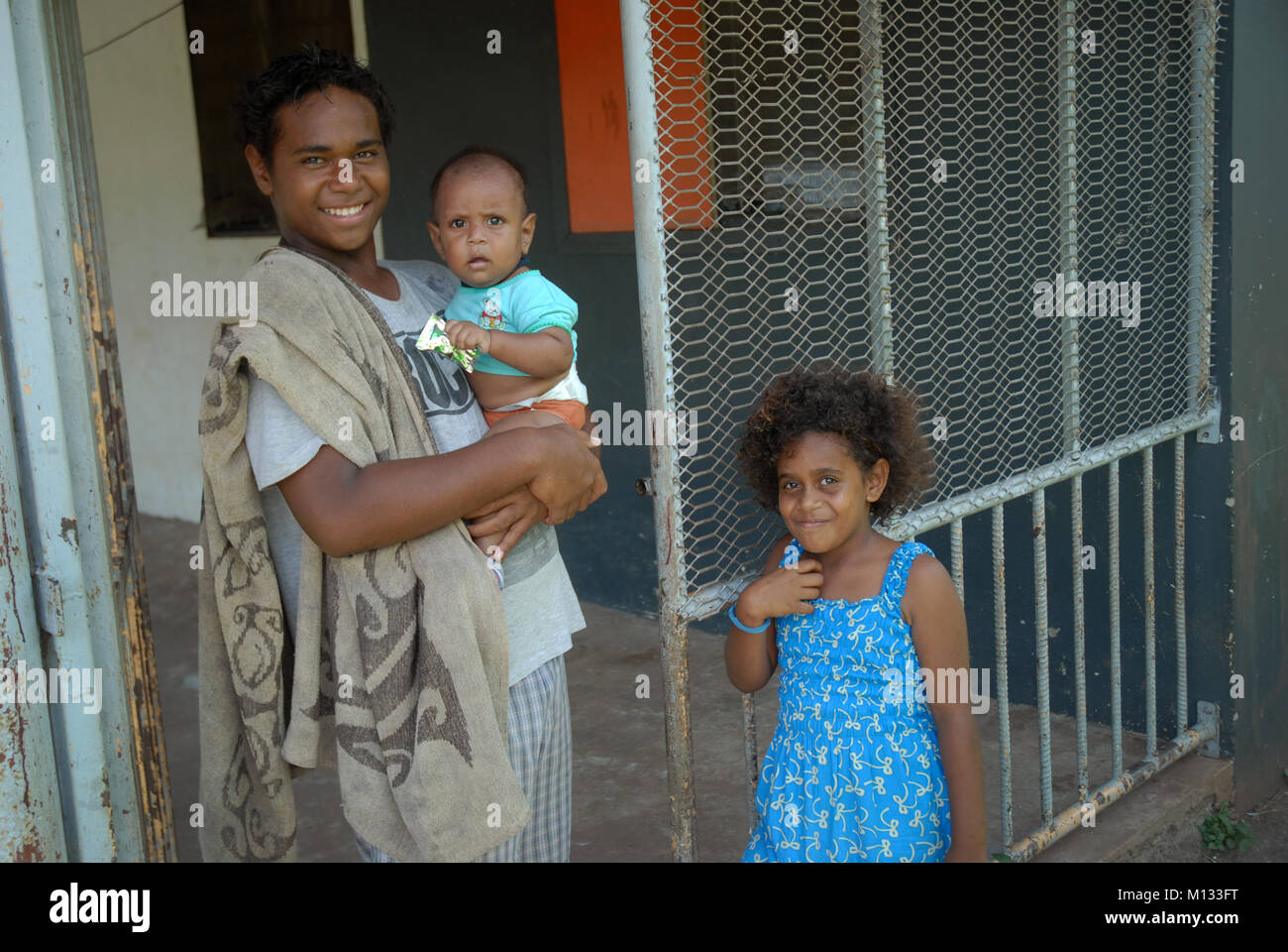 Father and daughters, Rakiraki, Fiji Stock Photo - Alamy