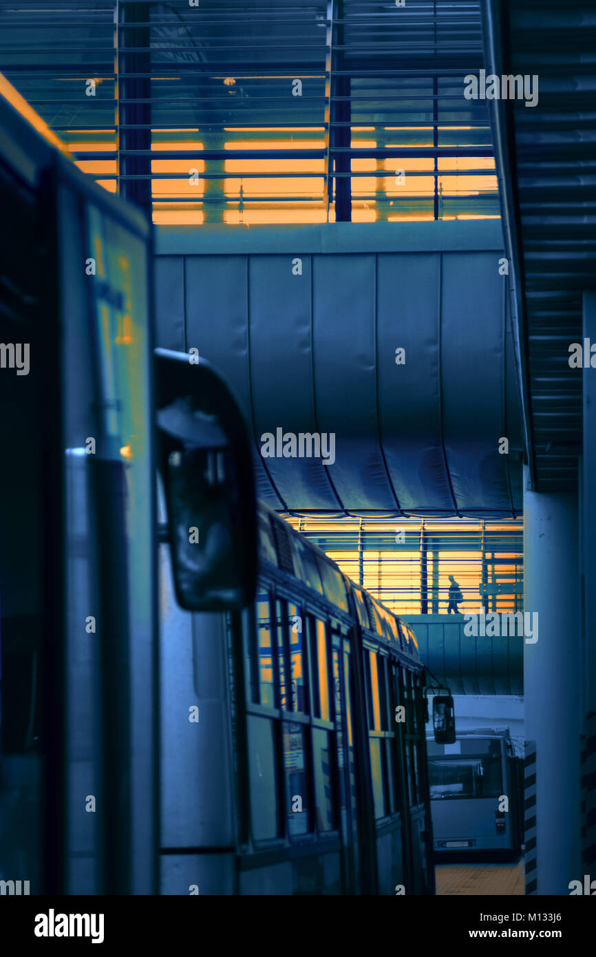 Overhead passage at Kőbánya-Kispest station, Budapest Stock Photo - Alamy