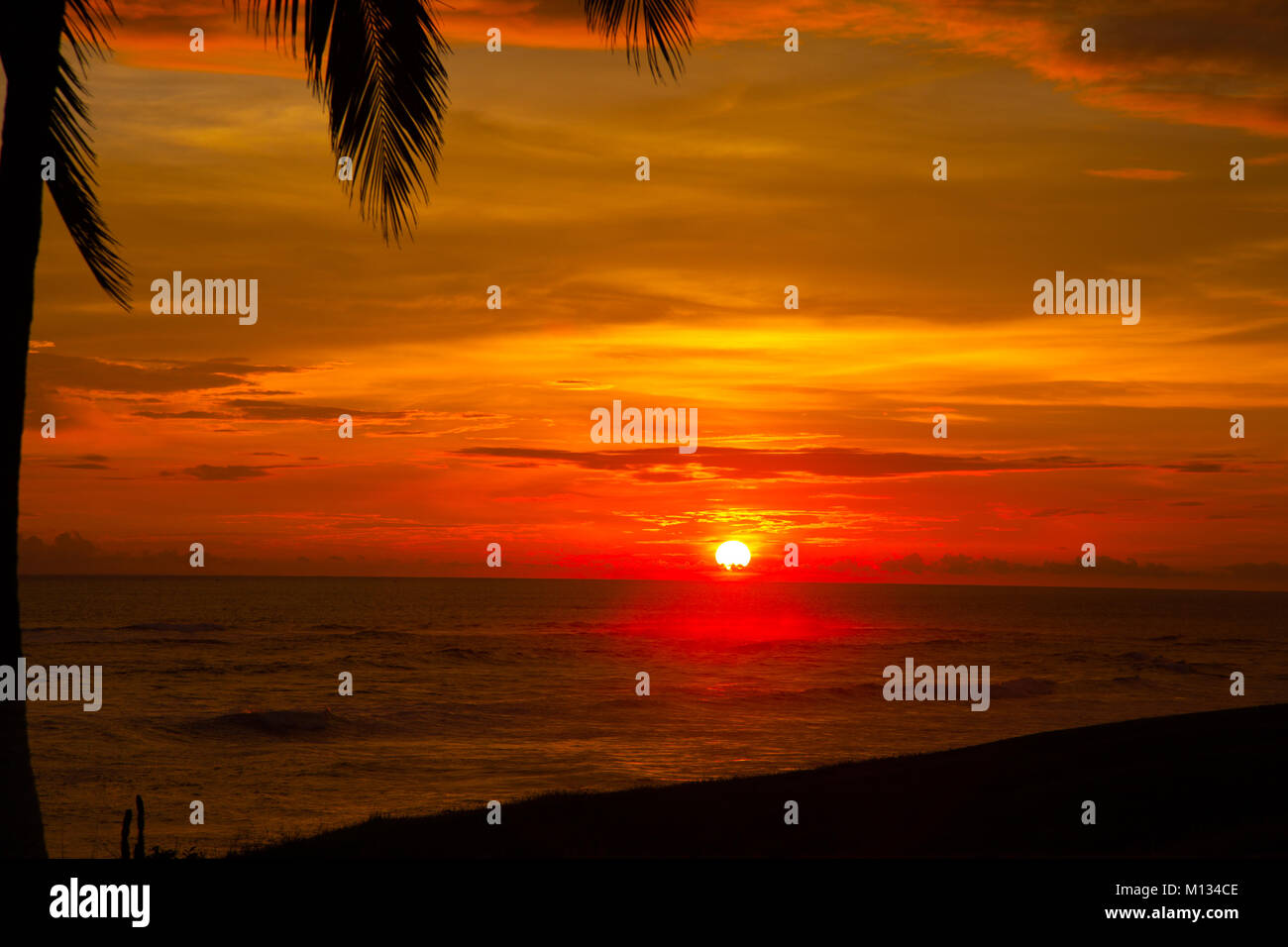 A coastal sunset in Costa Rica Stock Photo - Alamy