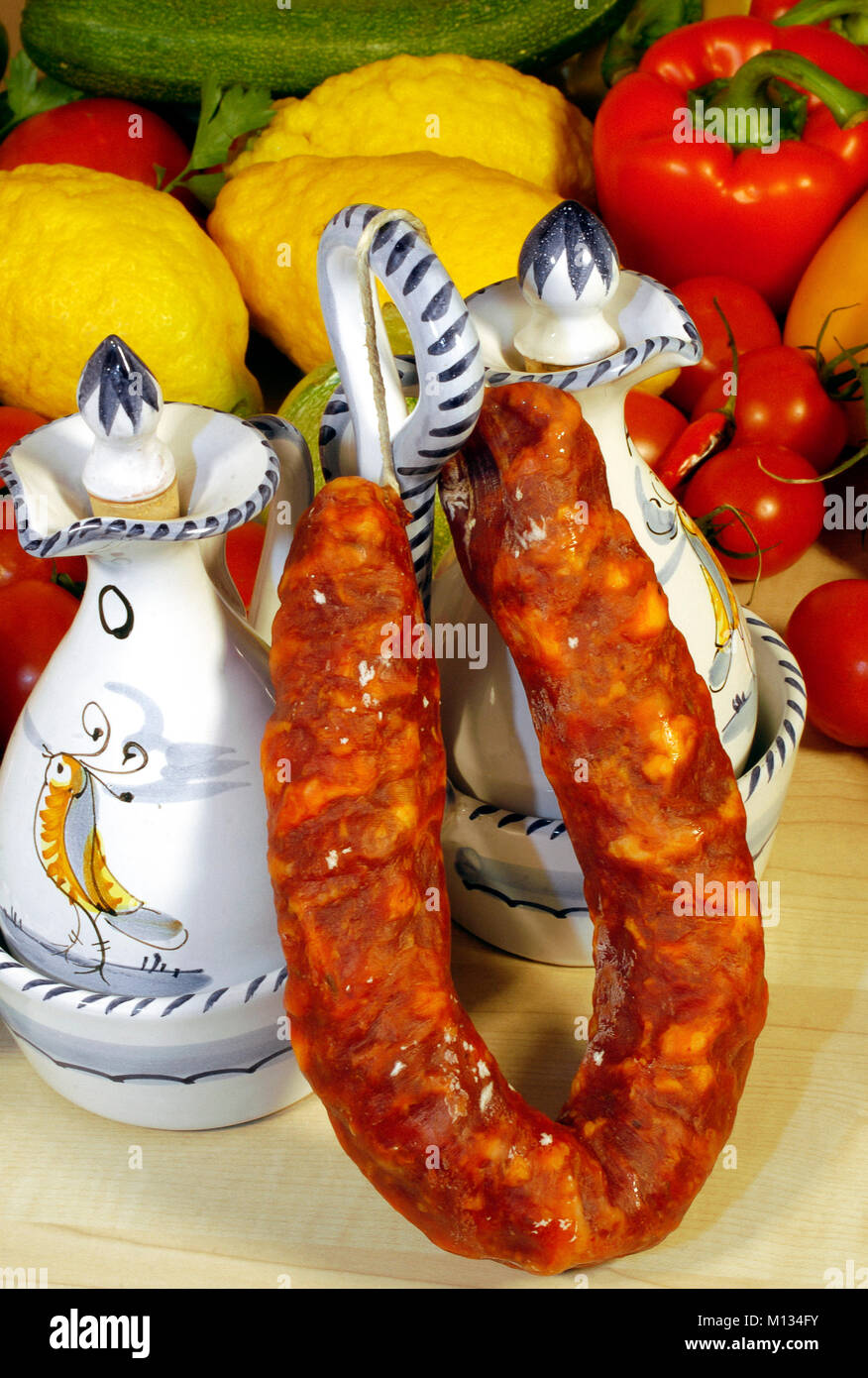 Calabrese salami hi-res stock photography and images - Alamy