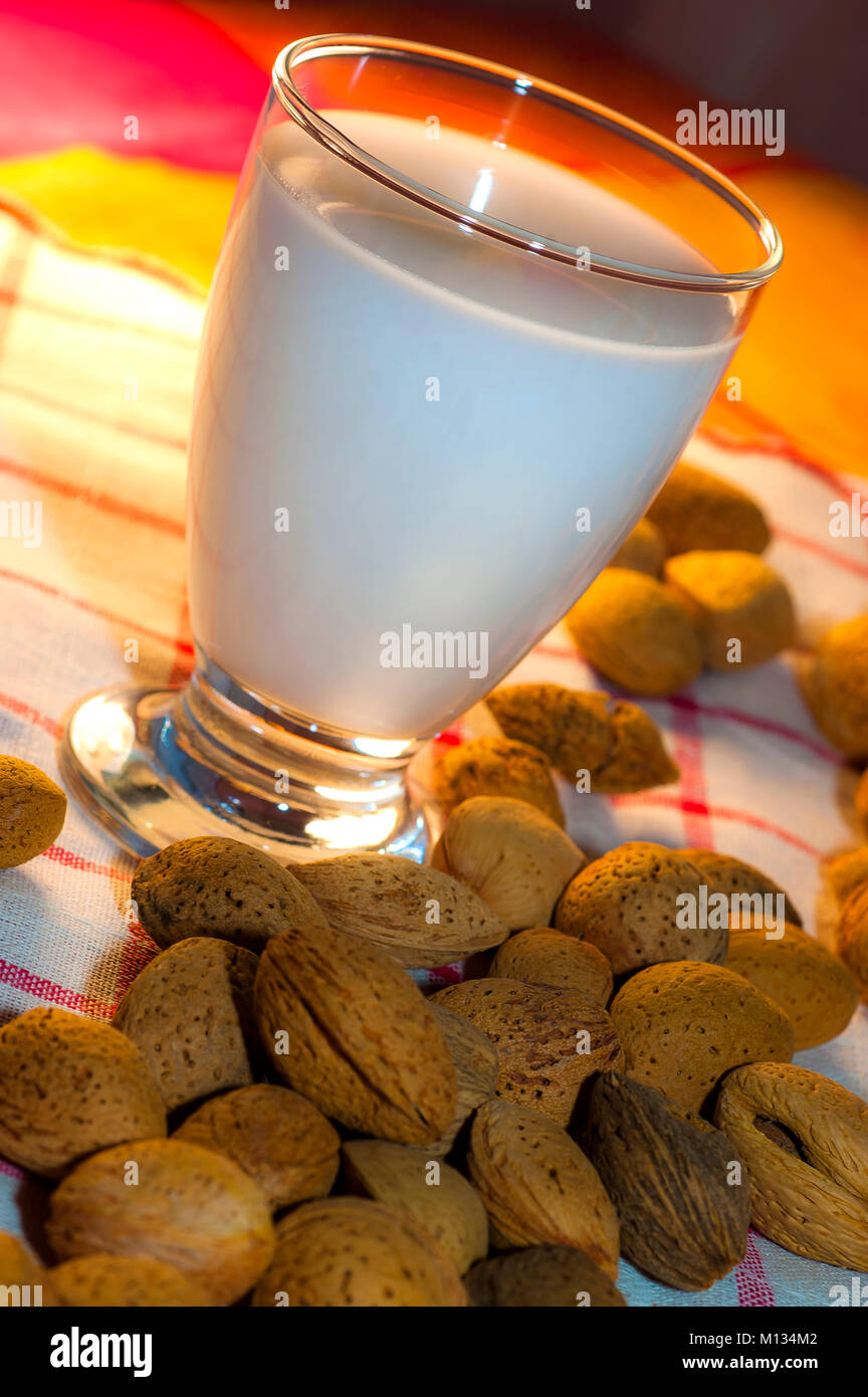 Italy almond milk Stock Photo - Alamy
