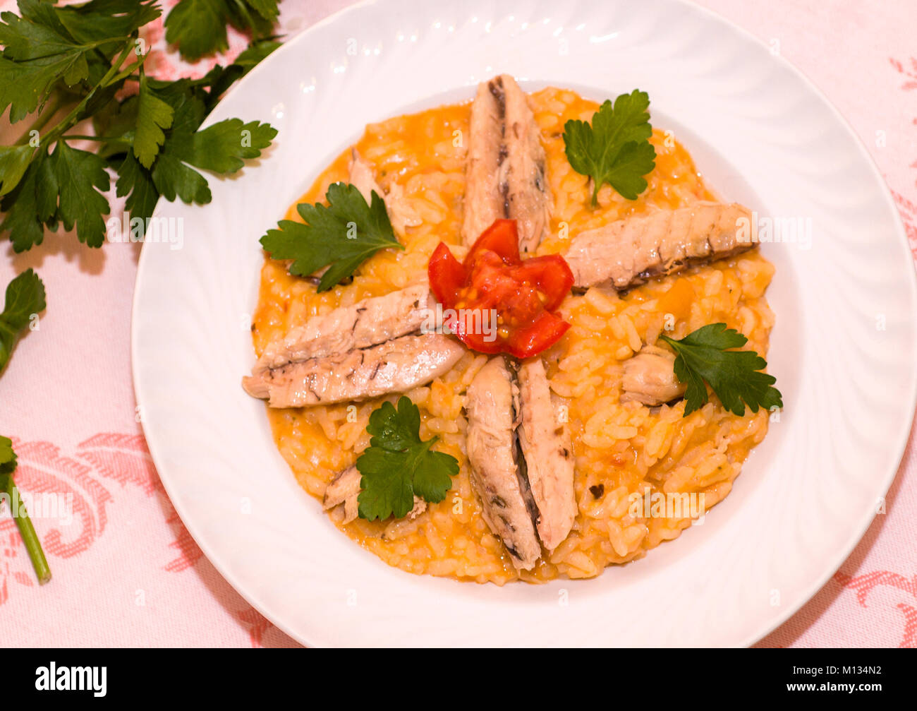 Italy Rice with Tench Stock Photo - Alamy