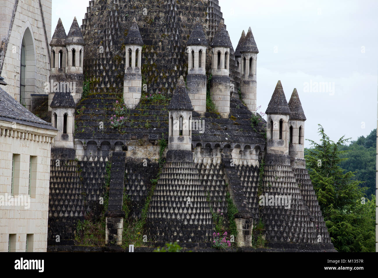 The roof of romanesque kitchen -Fontevraud Abbey. Loire Valley , France ...