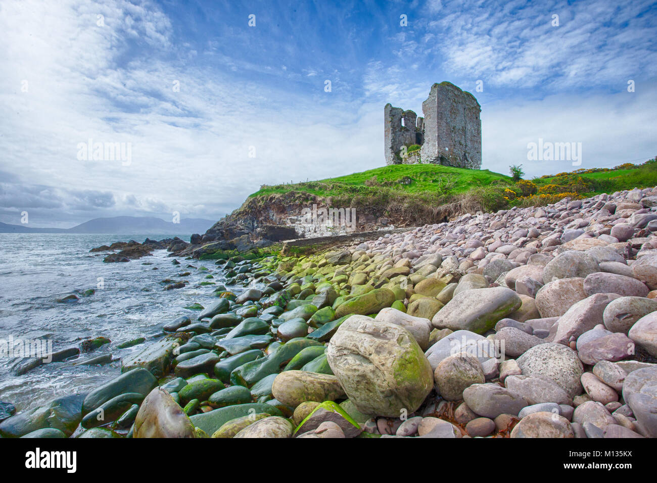 Minard Castle was built by the Knight of Kerry and destroyed by the ...