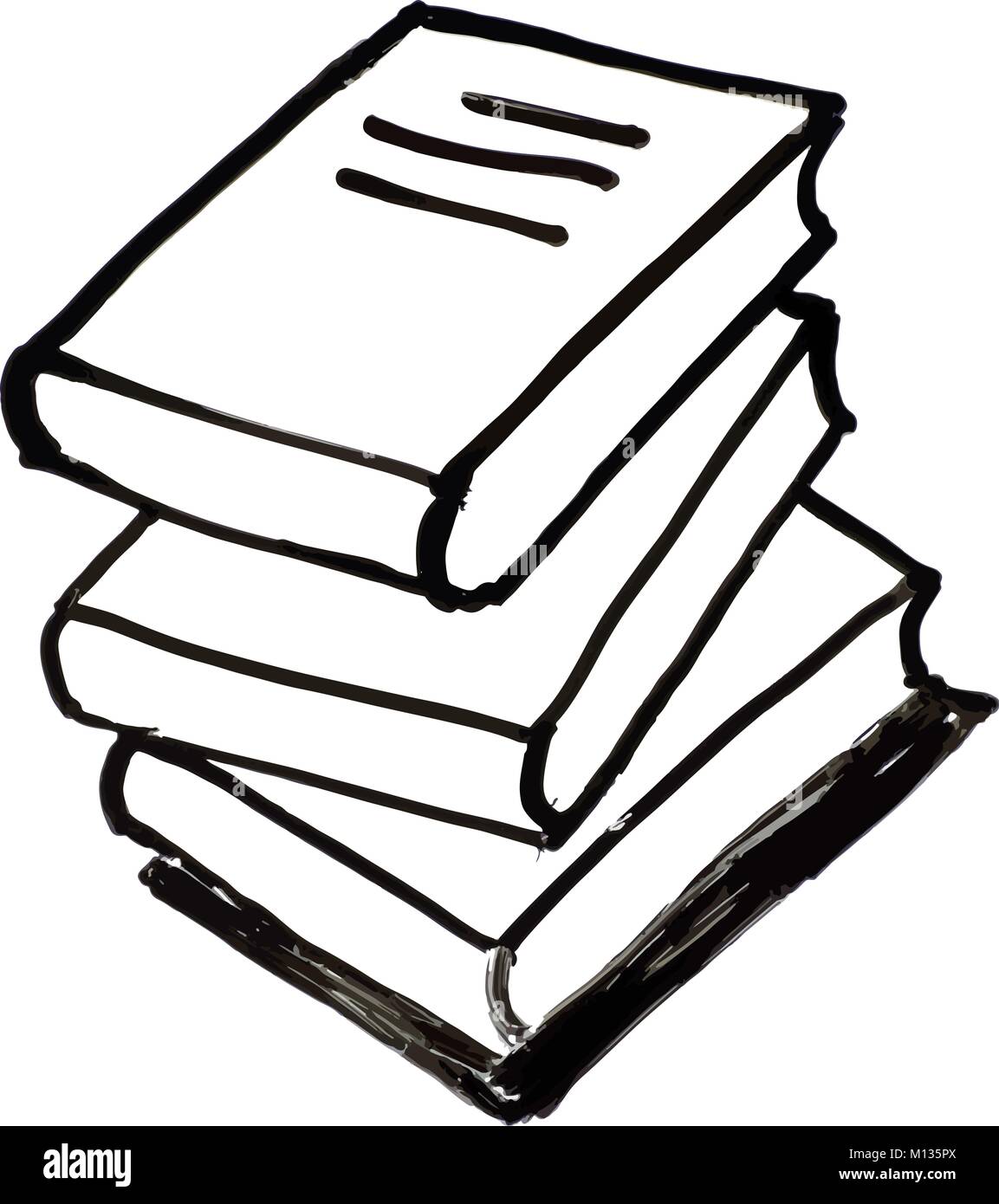 An illustration of reading or text books piled on top of one another in ... An illustration of reading or text books piled on top of one another in ...