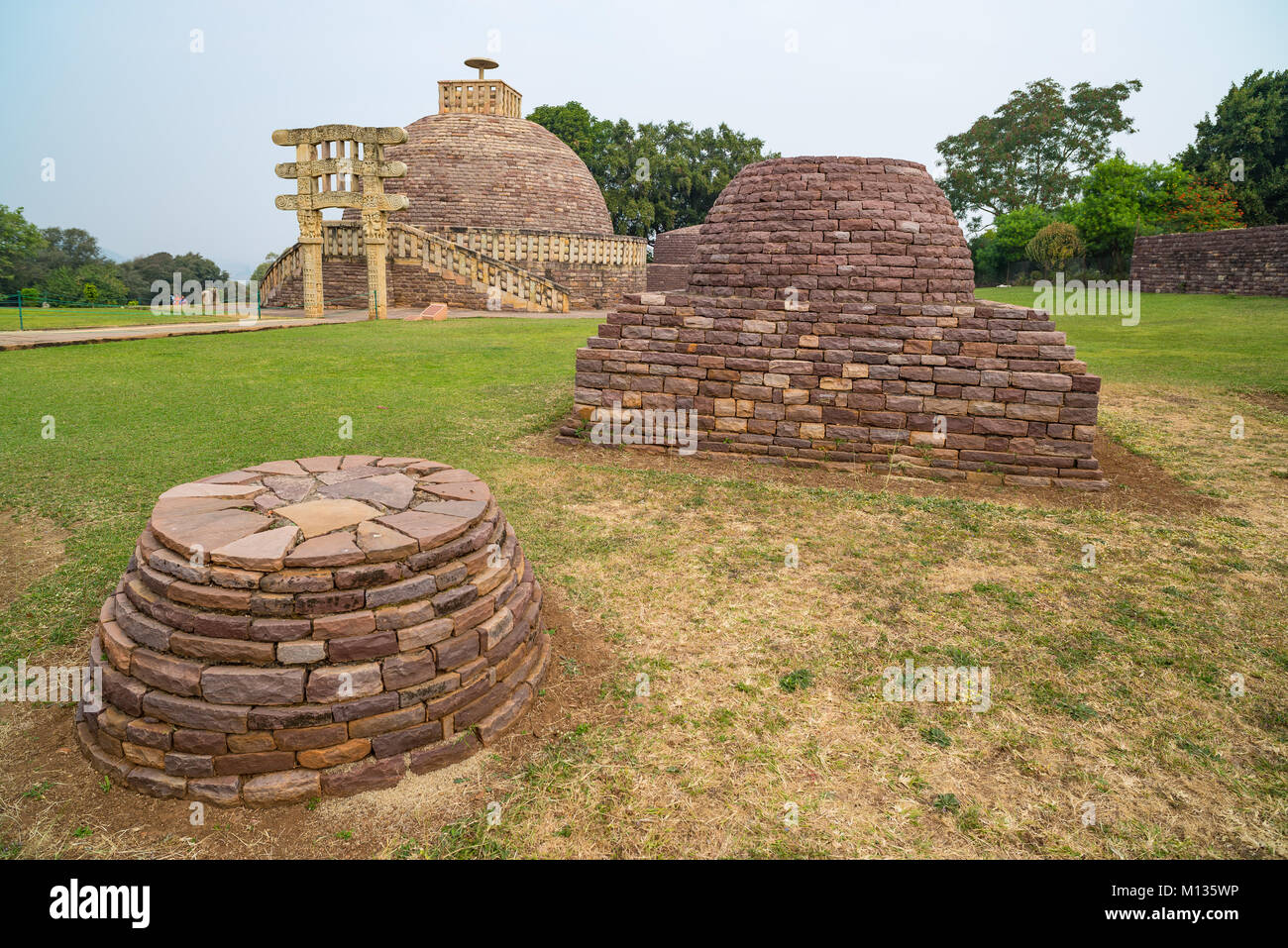 Sanchi Stupa, Ancient buddhist building, religion mystery, carved stone ...