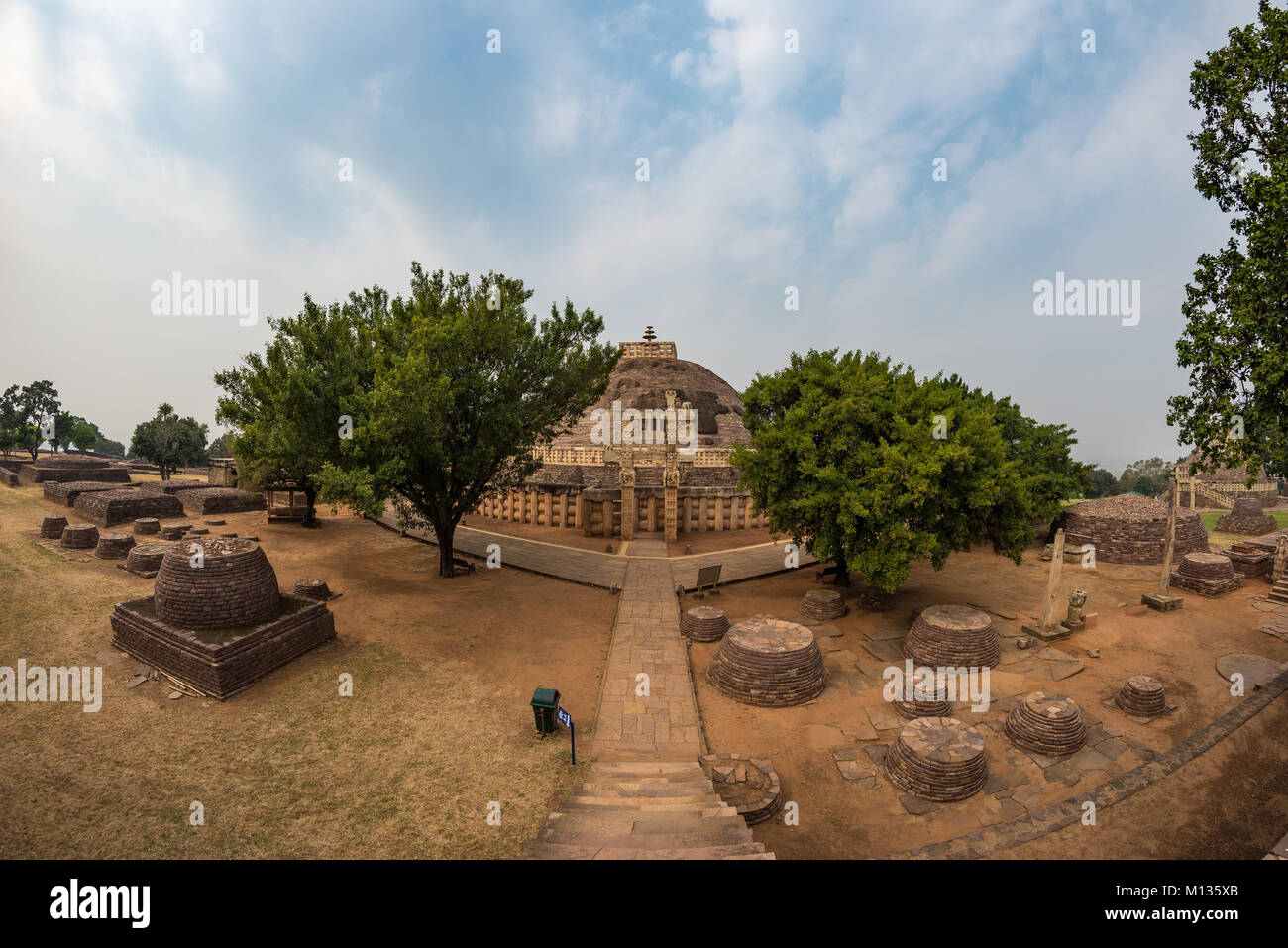 Sanchi Stupa, Ancient buddhist building, religion mystery, carved stone ...