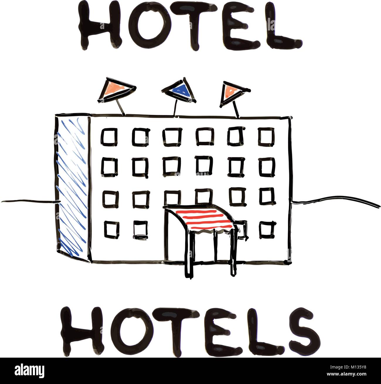 White city resort hotel Stock Vector Images - Alamy