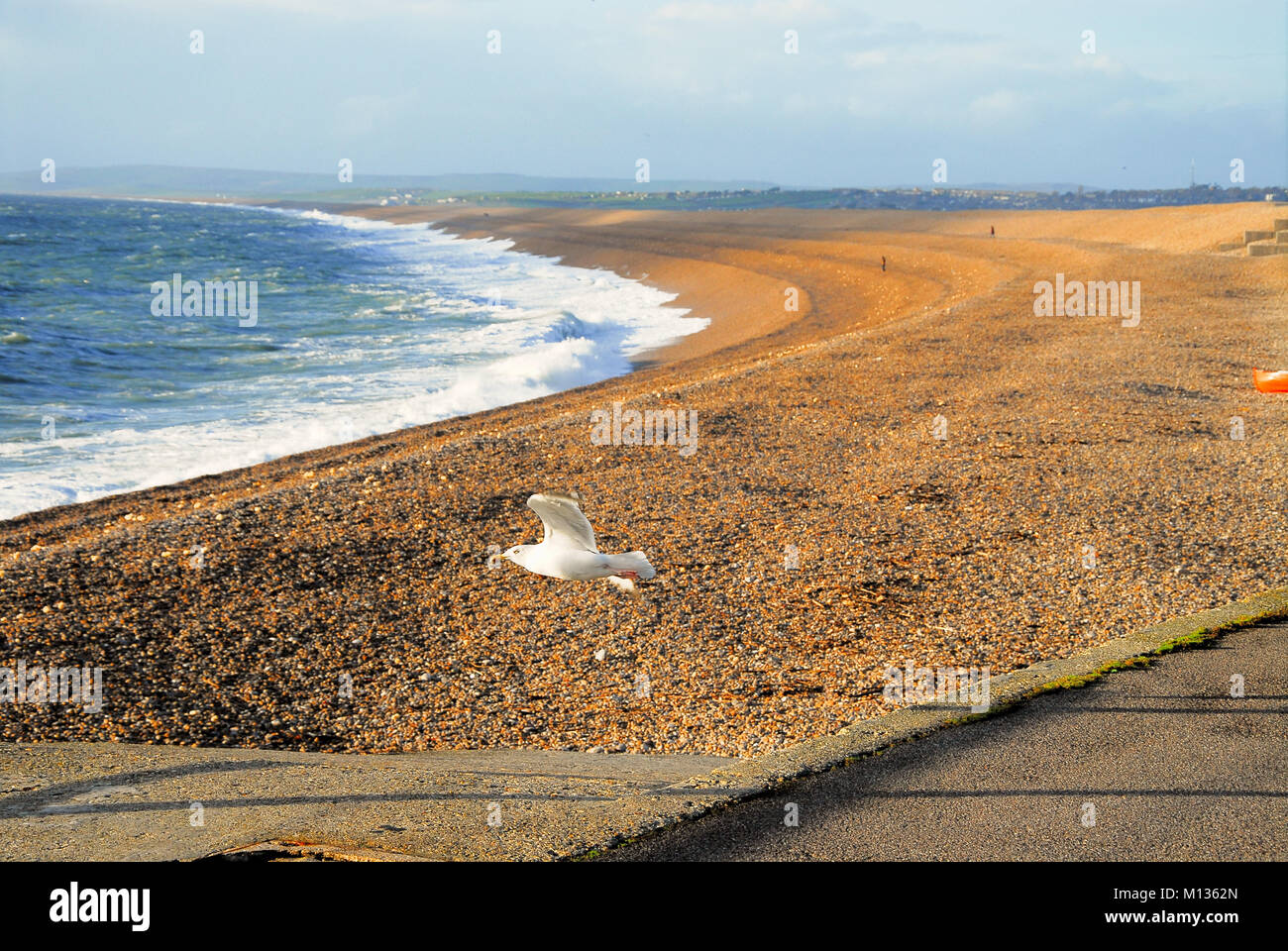 Chesil Beach, Dorset. 25th Jan, 2018. The tail-end of Storm Georgina ...