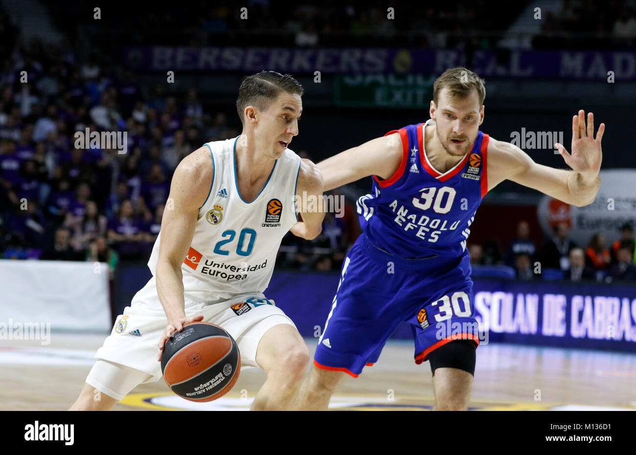 Real Madrid Baloncesto vs Anadolu Efes at the WiZink Center stadium in ...