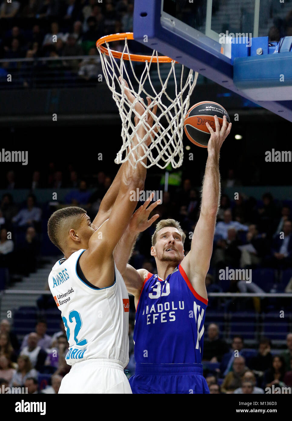 Real Madrid Baloncesto vs Anadolu Efes at the WiZink Center stadium in ...