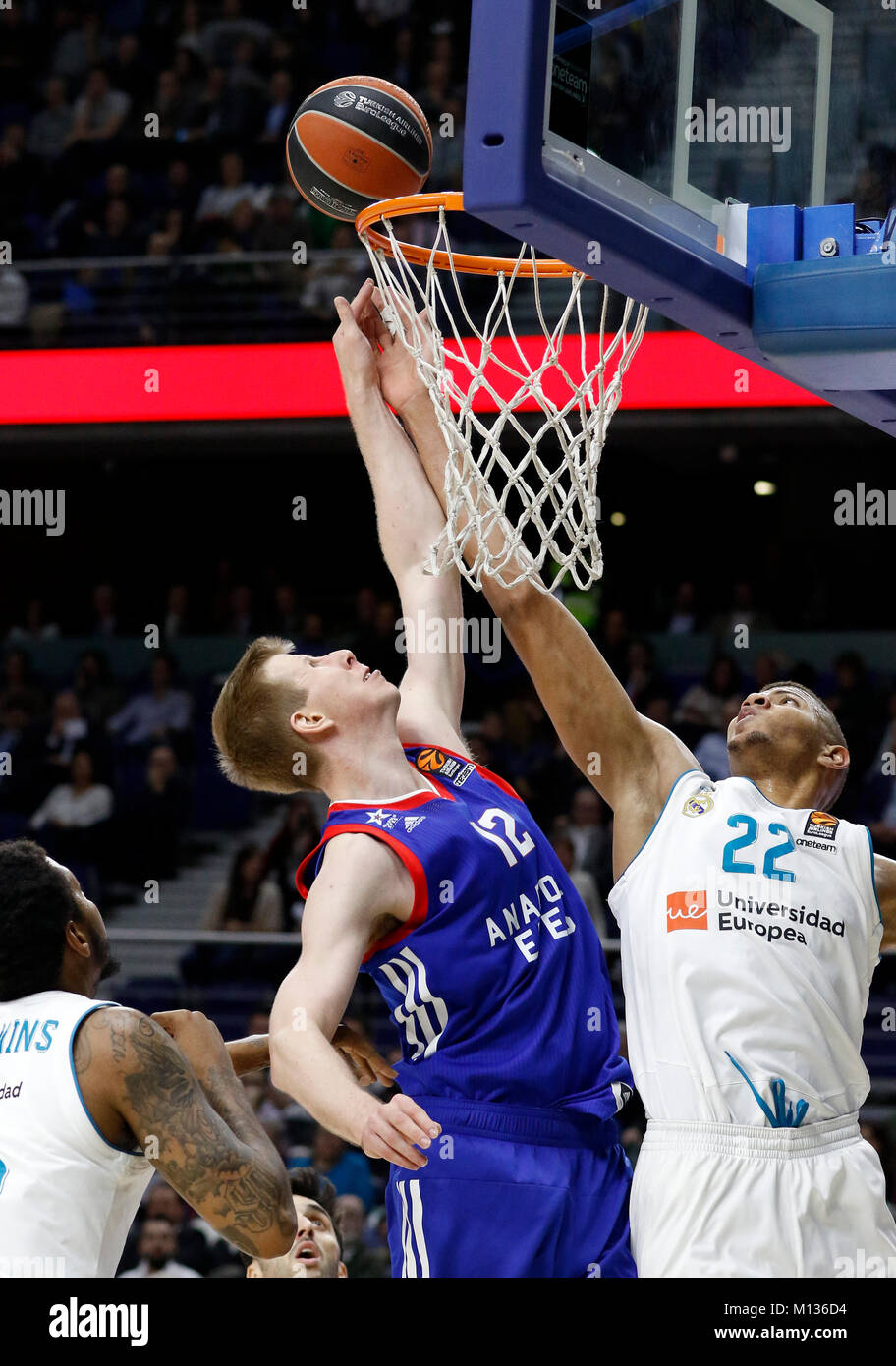 Real Madrid Baloncesto vs Anadolu Efes at the WiZink Center stadium in ...
