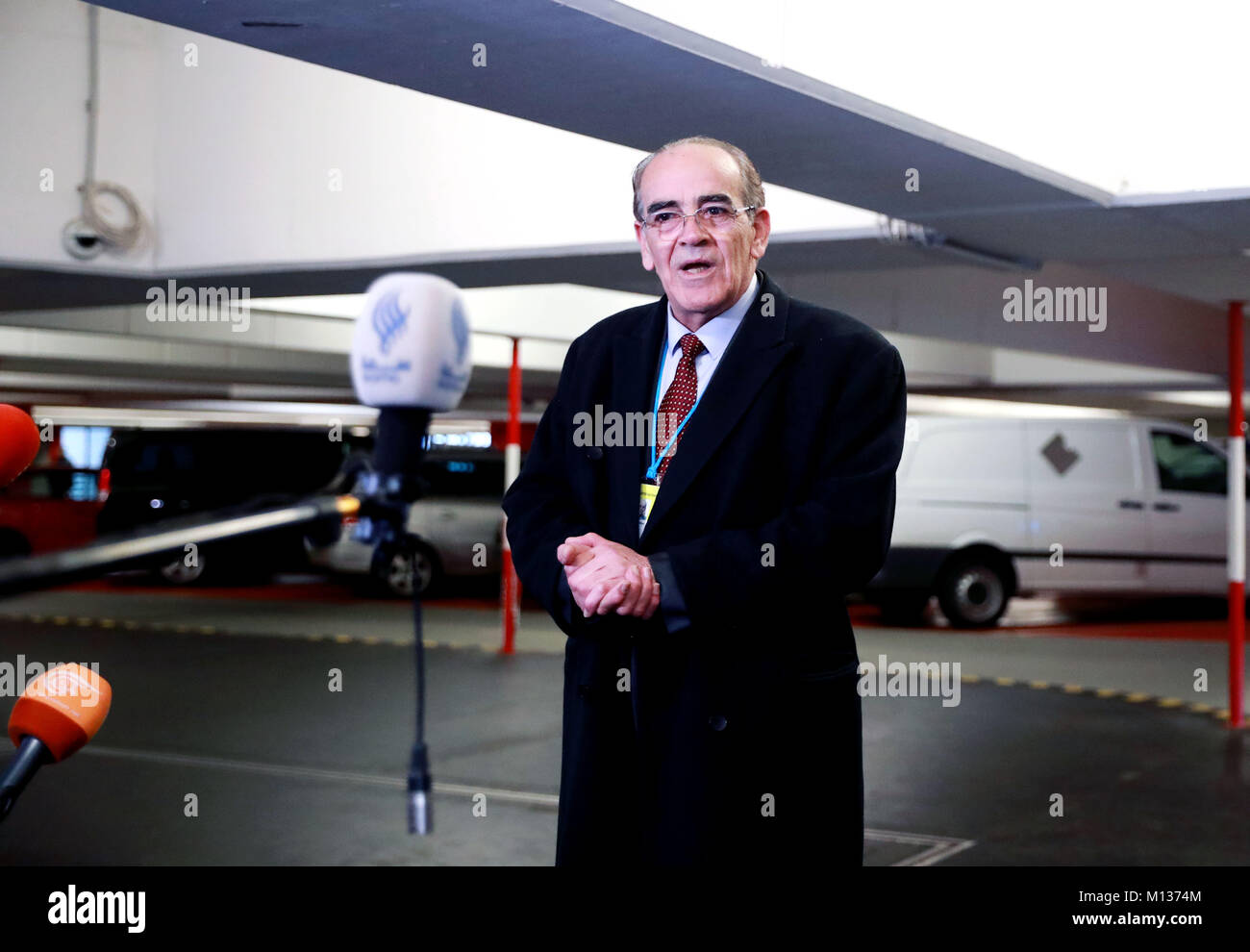 Vienna, Austria. 25th Jan, 2018. Yahya Aridi, spokesman for the Syrian ...