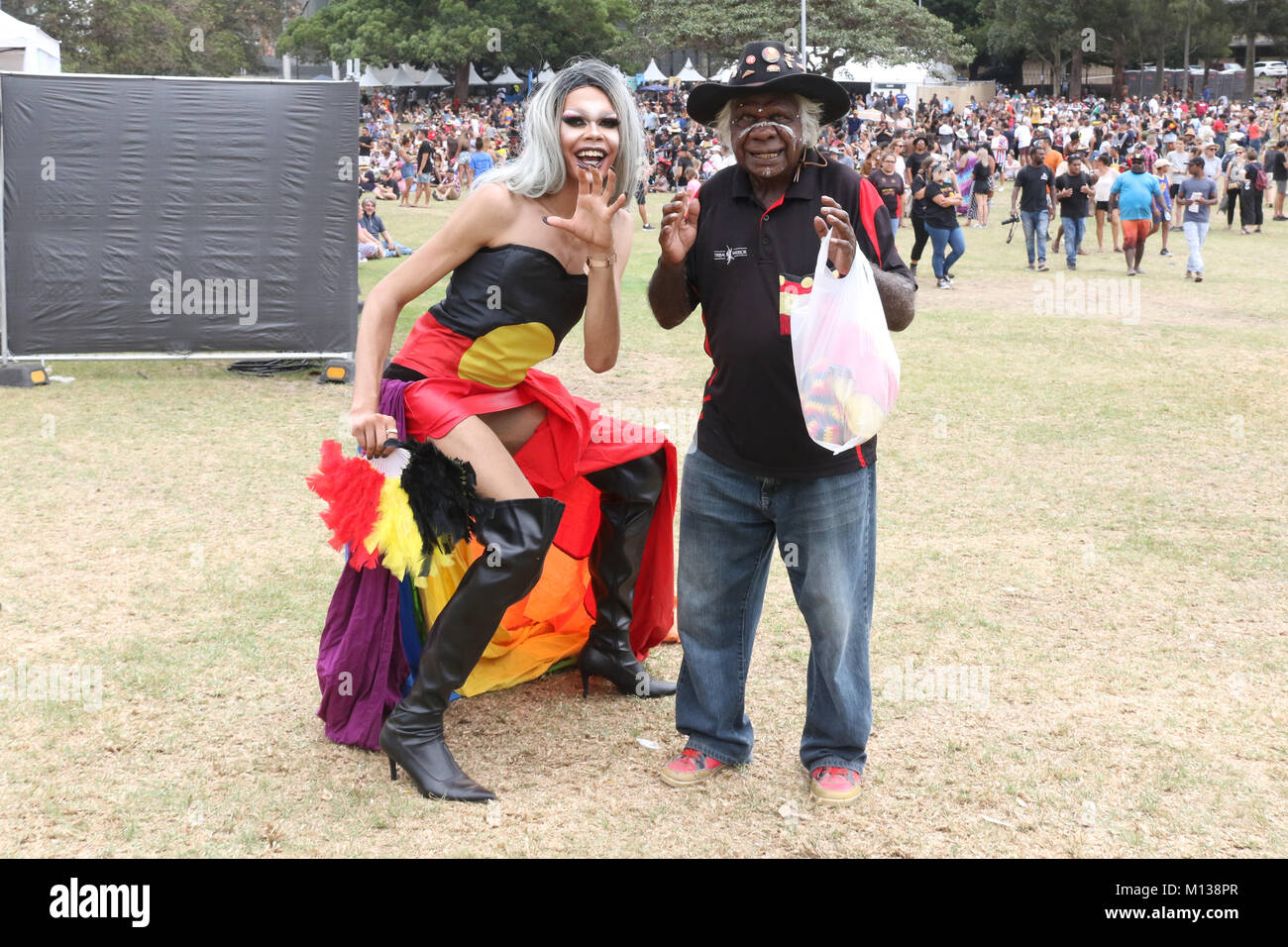 Sydney, Australia. 26 January 2018. Pictured: Aboriginal drag queen and ...