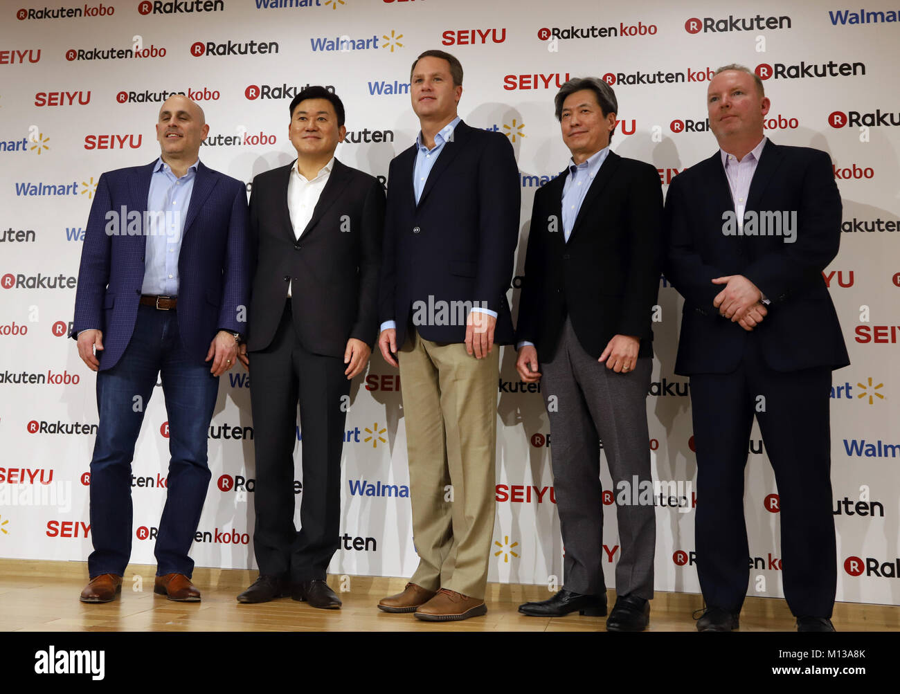 Tokyo, Japan. 26th Jan, 2018. (L-R) US retail giant Walmart e-commerce ...