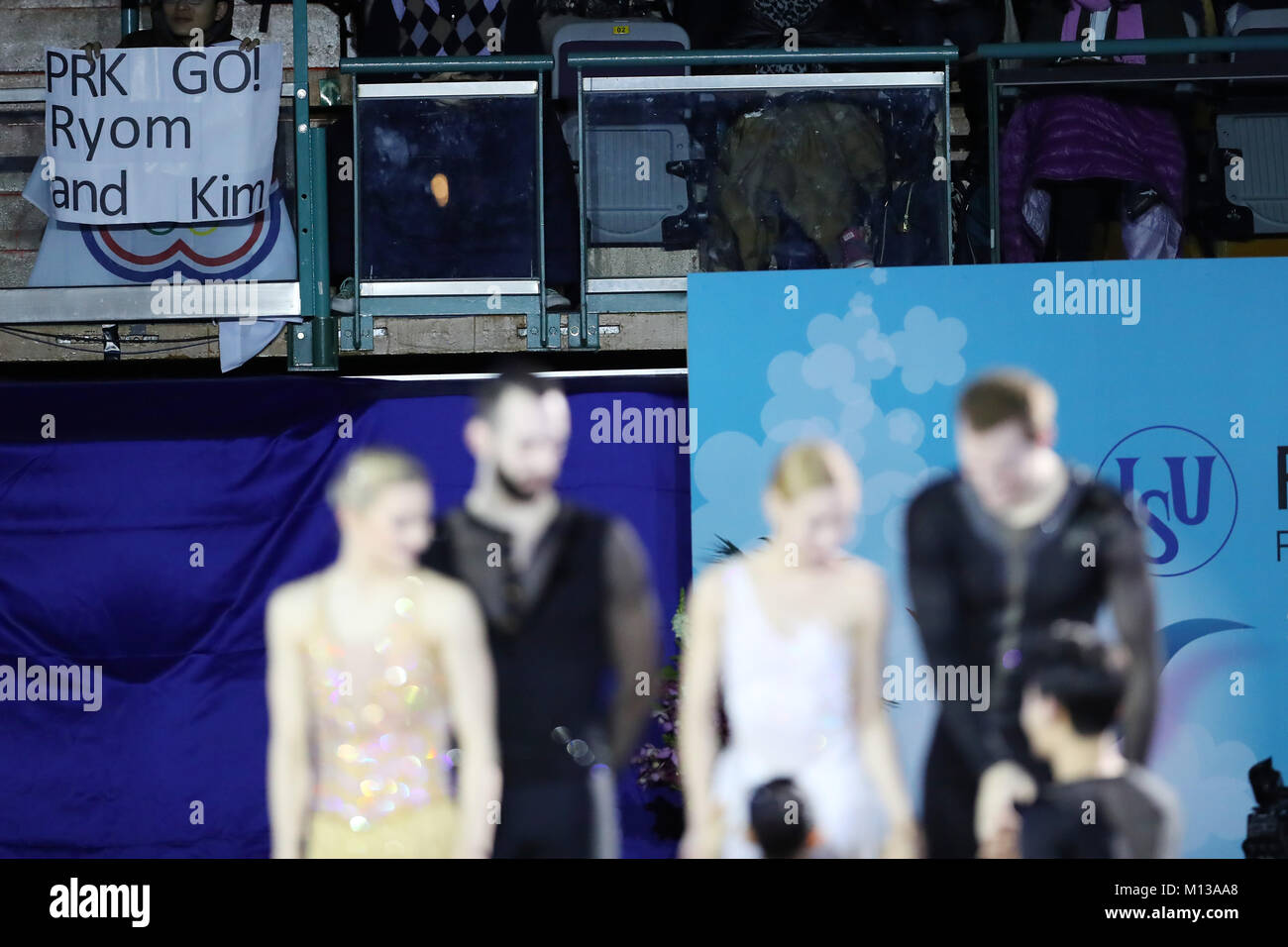 Taipei, Taiwan. 25th Jan, 2018. Ryom Tae Ok & Kim Ju Sik (PRK) Figure ...