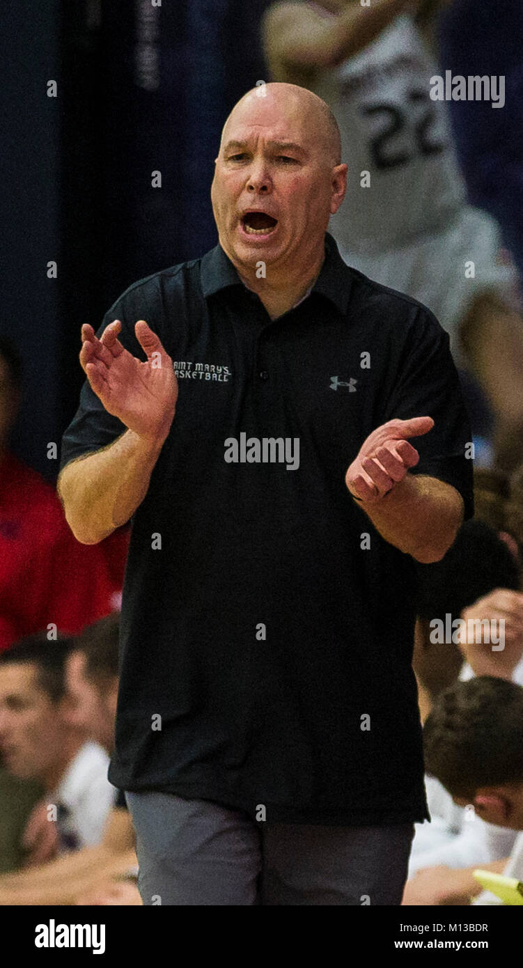 Jan 25, 2018 Moraga, CA U.S.A. St. Mary's head coach Randy Bennett ...