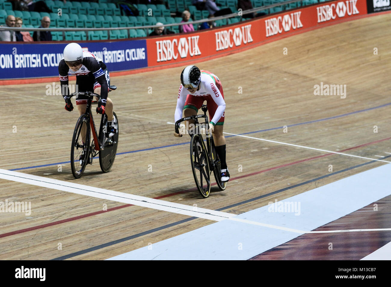 Manchester, UK. 26th Jan, 2018. Ellie Coster and Lucy Grant race for ...