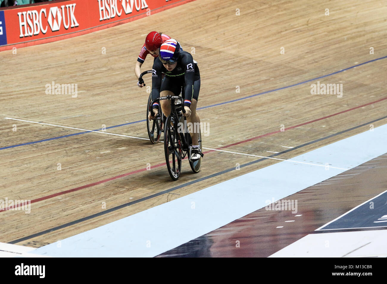 Manchester, UK. 26th Jan, 2018. Sophie Capewell and Amelia Coombes race ...