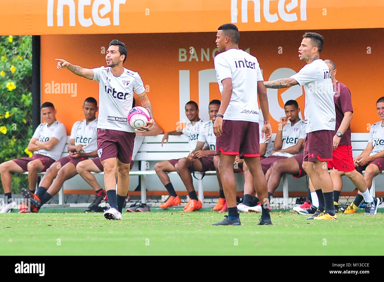 SÃO PAULO, SP - 26.01.2018: TREINO DO SPFC - Petros during training of São Paulo Futebol Clube ...
