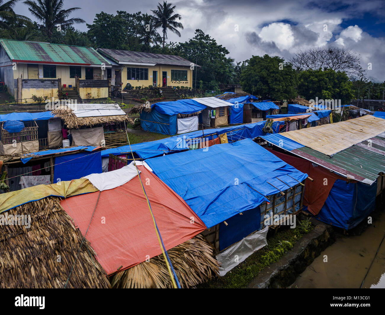 Santo Domingo, Albay, Philippines. 26th Jan, 2018. Thatched huts and ...