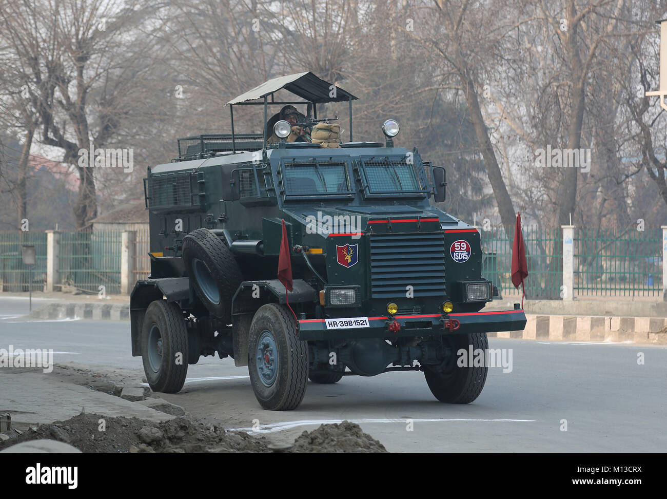 Indian paramilitary vehicle hi-res stock photography and images - Alamy