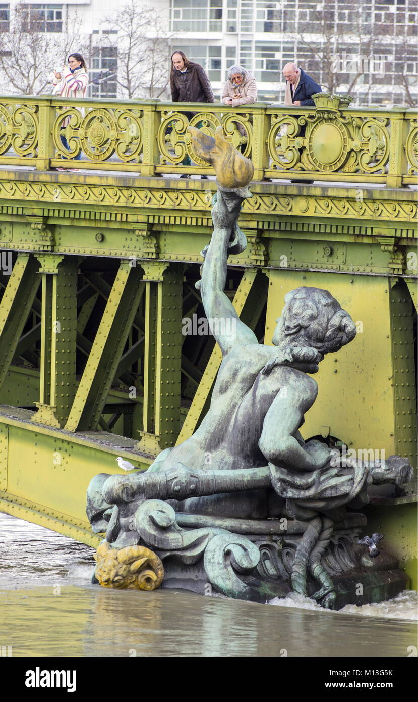 Mirabeau Bridge Paris France Stock Photos & Mirabeau Bridge Paris ...