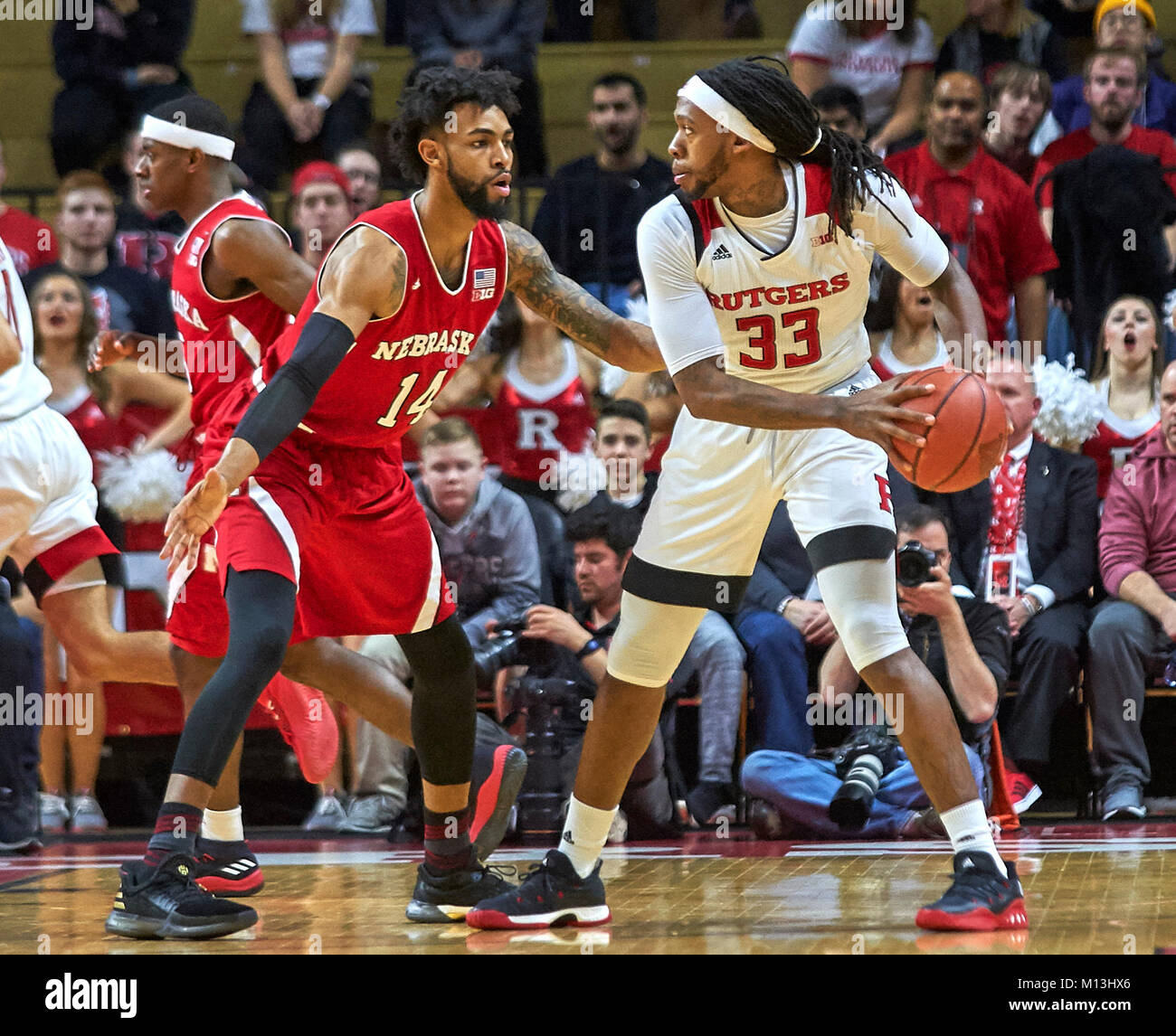 Rutgers scarlet knights forward deshawn freeman 33 hi-res stock ...