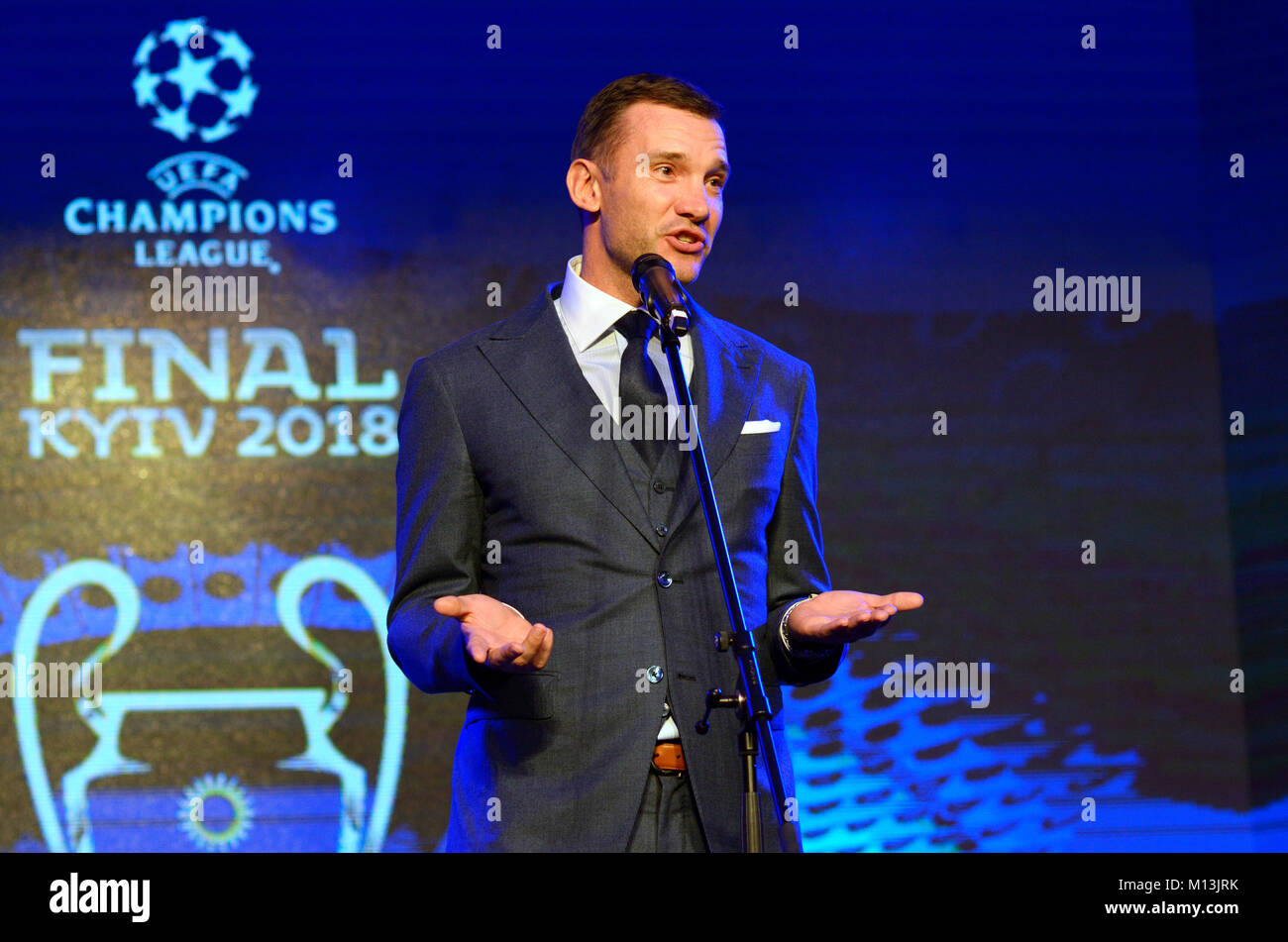 Andrey Shevchenko, football player and manager during presentation of ...