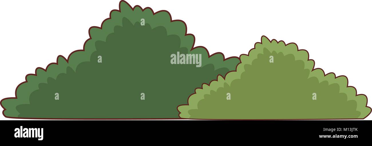 Bushes nature symbol Stock Vector Image & Art - Alamy