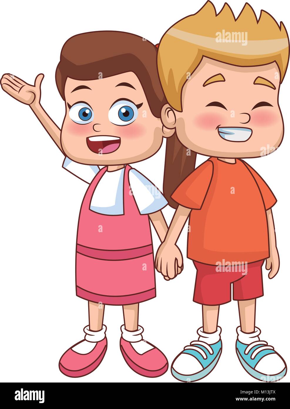 Little school kids cartoon Stock Vector Image & Art - Alamy