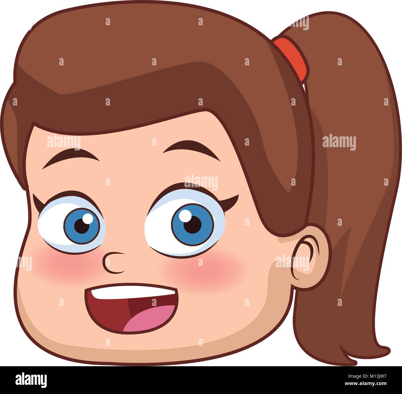 Cute girl face cartoon Stock Vector Image & Art - Alamy