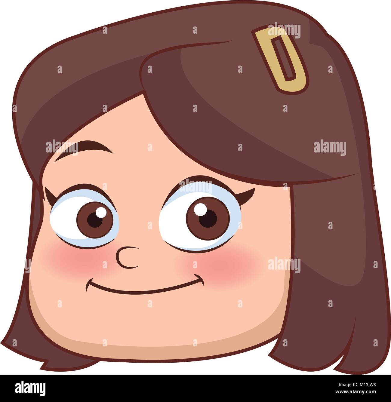 Cute girl face cartoon Stock Vector Image & Art - Alamy