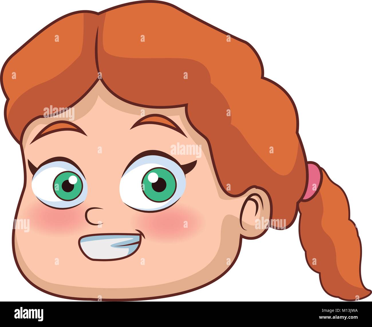 Cute girl face cartoon Stock Vector Image & Art - Alamy