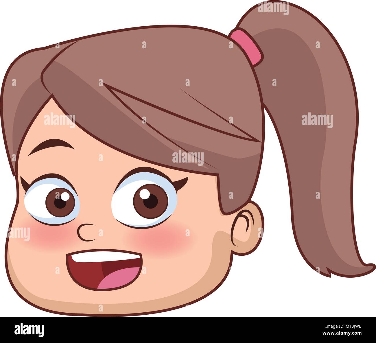 Cute girl face cartoon Stock Vector Image & Art - Alamy