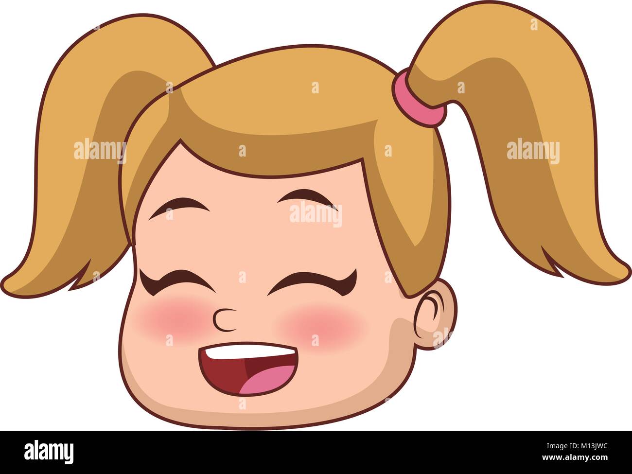 Cute girl face cartoon Stock Vector Image & Art - Alamy