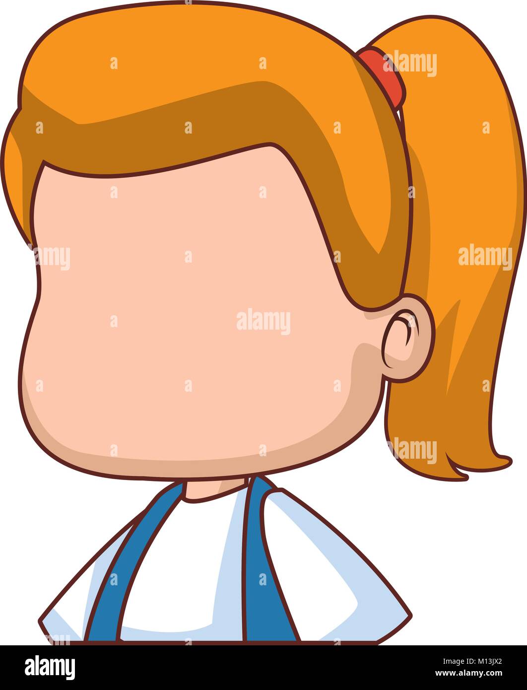 Faceless girl cartoon Stock Vector Image & Art - Alamy