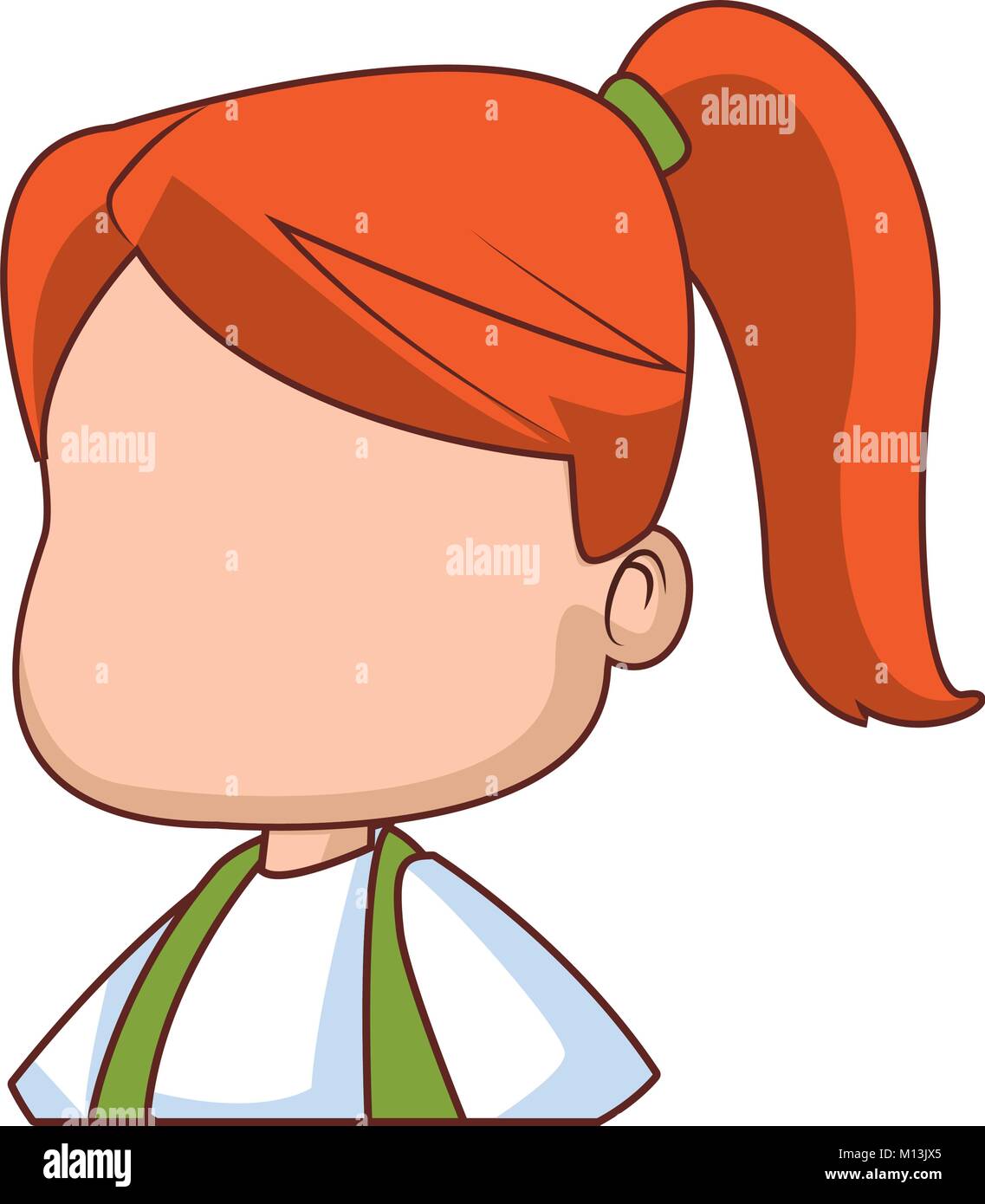 Faceless girl cartoon Stock Vector Image & Art - Alamy